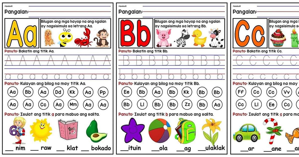 WORKSHEETS FOR BEGINNERS - Guro Tayo