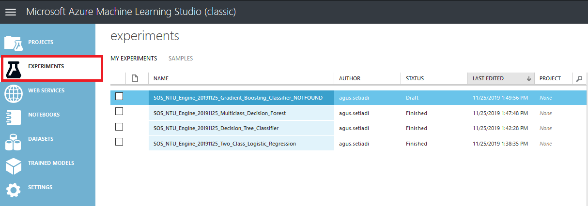 Rename An Azure Ml Experiment