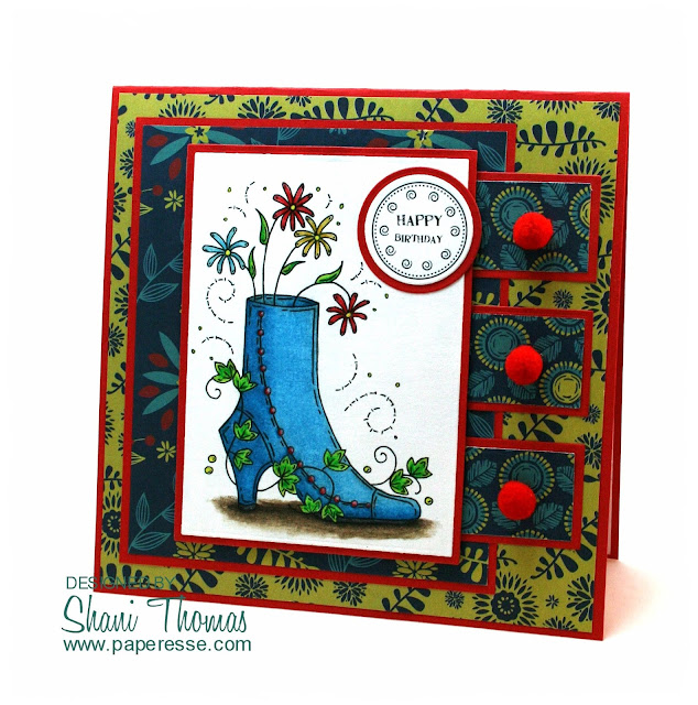 Victorian boot birthday card | Paperesse