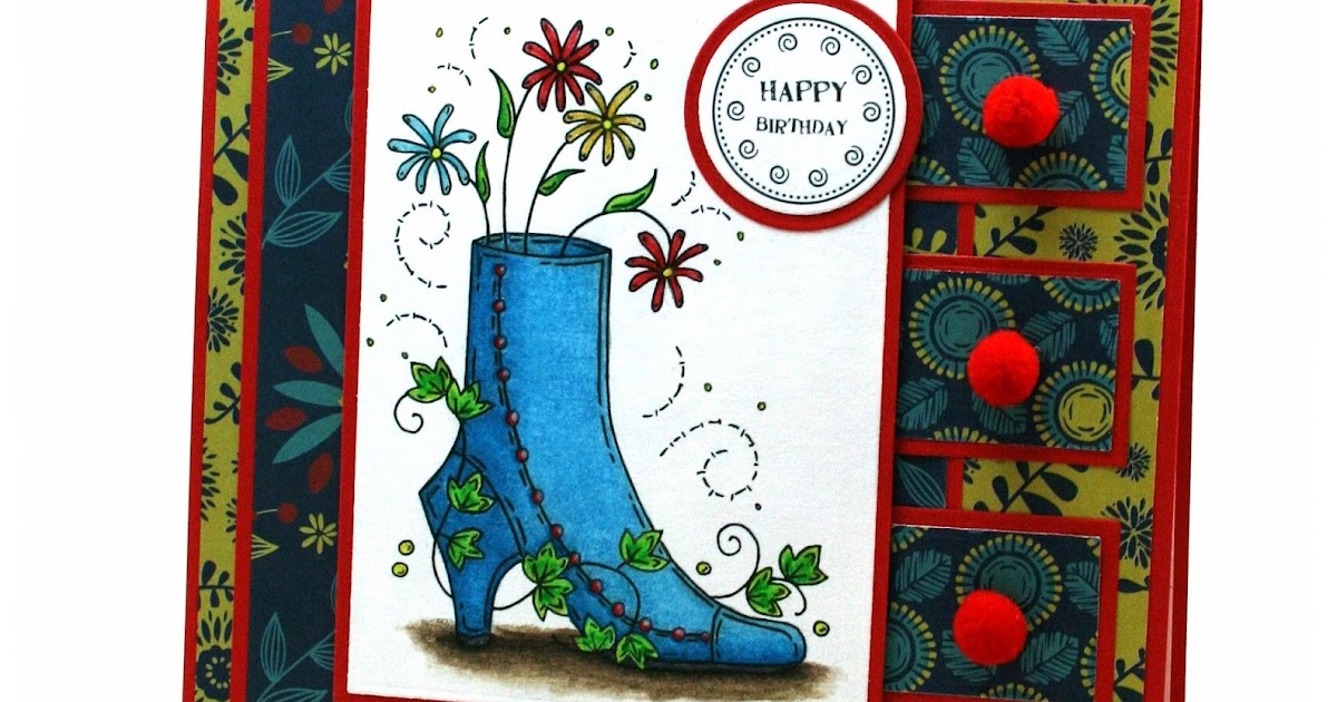 Victorian boot birthday card | Paperesse