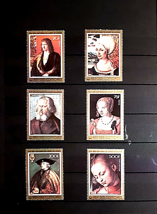 Stamps and albums for sale: Durer,Van Gogh,Picasso,PHILEXAFRIQUE