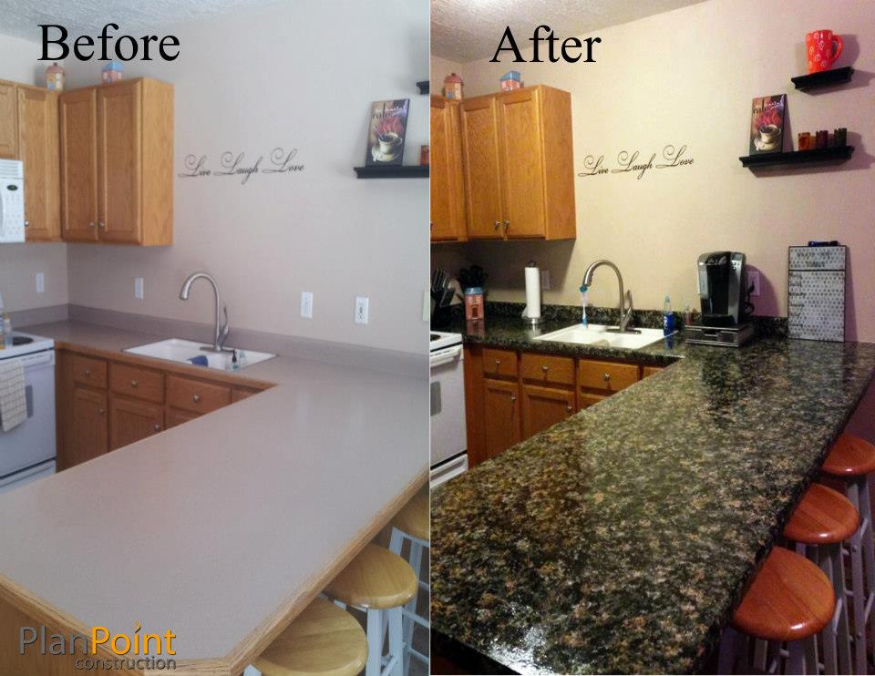 DelleyDew: Painted Faux Granite CounterTop