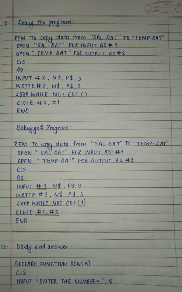 Qbasic Programming Solutions and SLC / SEE Computer Science Questions ...