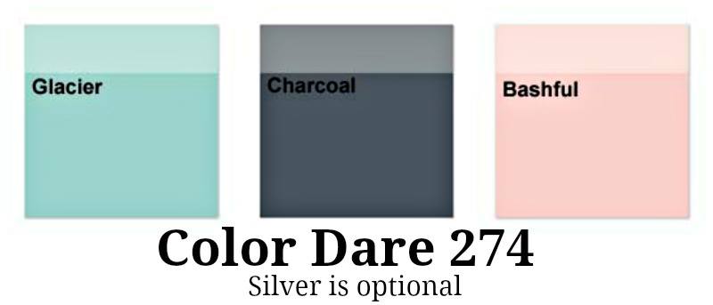 Color My Heart Color Dare: Color Dare #274 - Glacier, Charcoal, Bashful ...