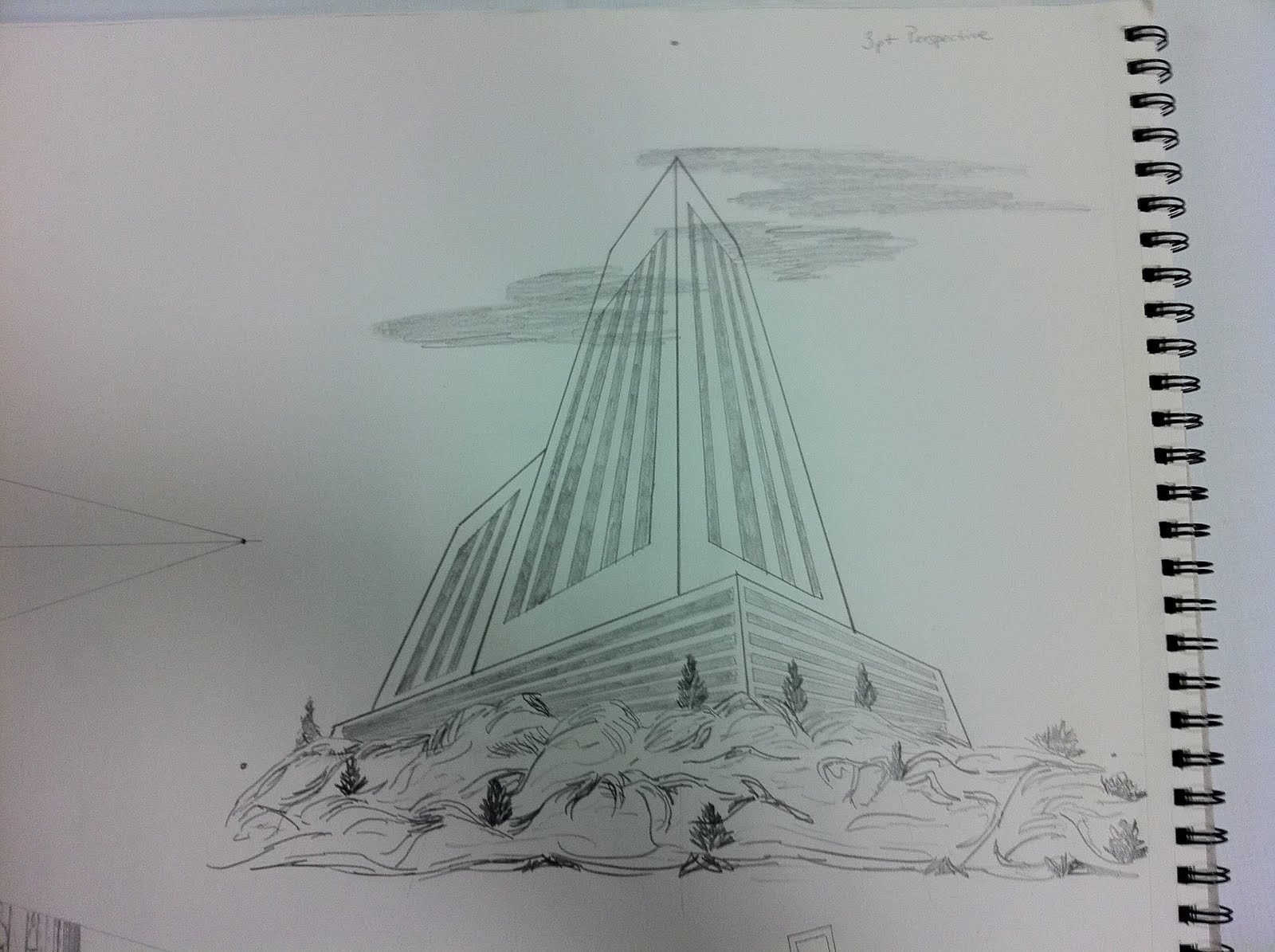 Drawing 2: 3 Pt. Perspective - Building Scene