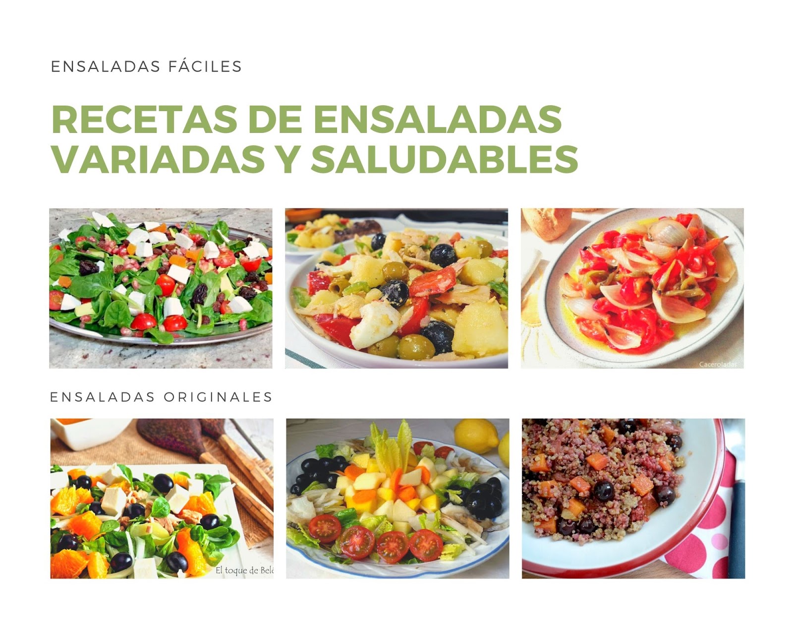 Recetas de ensaladas fáciles y originales | Caceroladas