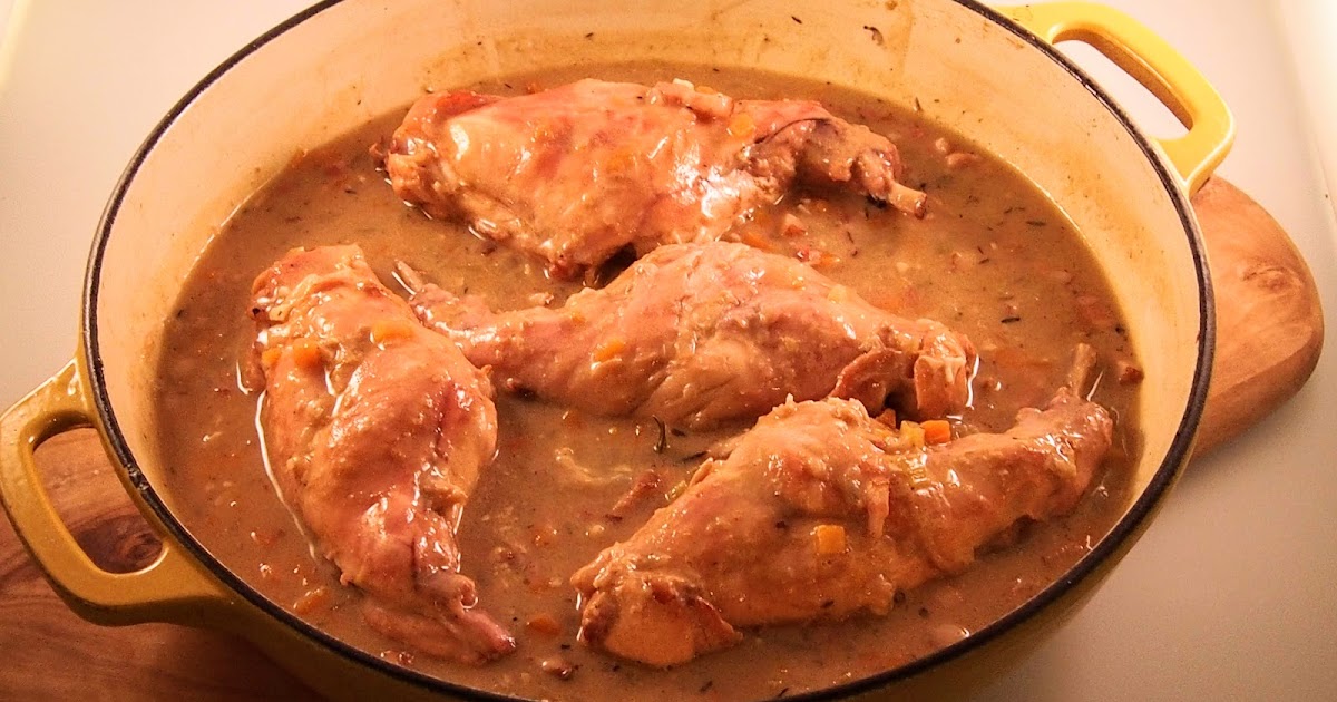 Slow cooked rabbit with Dijon mustard and cider - Kitchen Exile