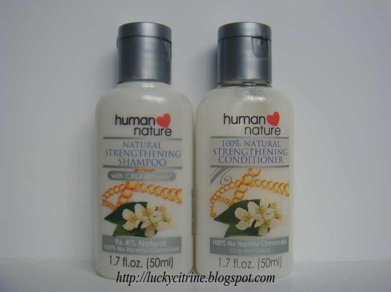 Lucky Citrine: Human Nature Natural Strengthening Shampoo & Conditioner