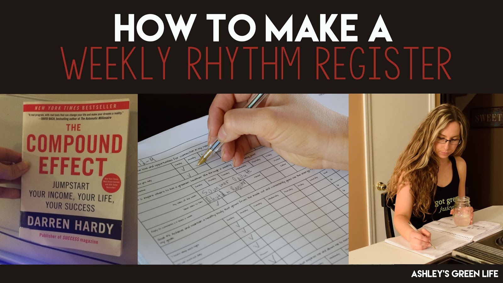 How to Make a Weekly Rhythm Register | Green Blog