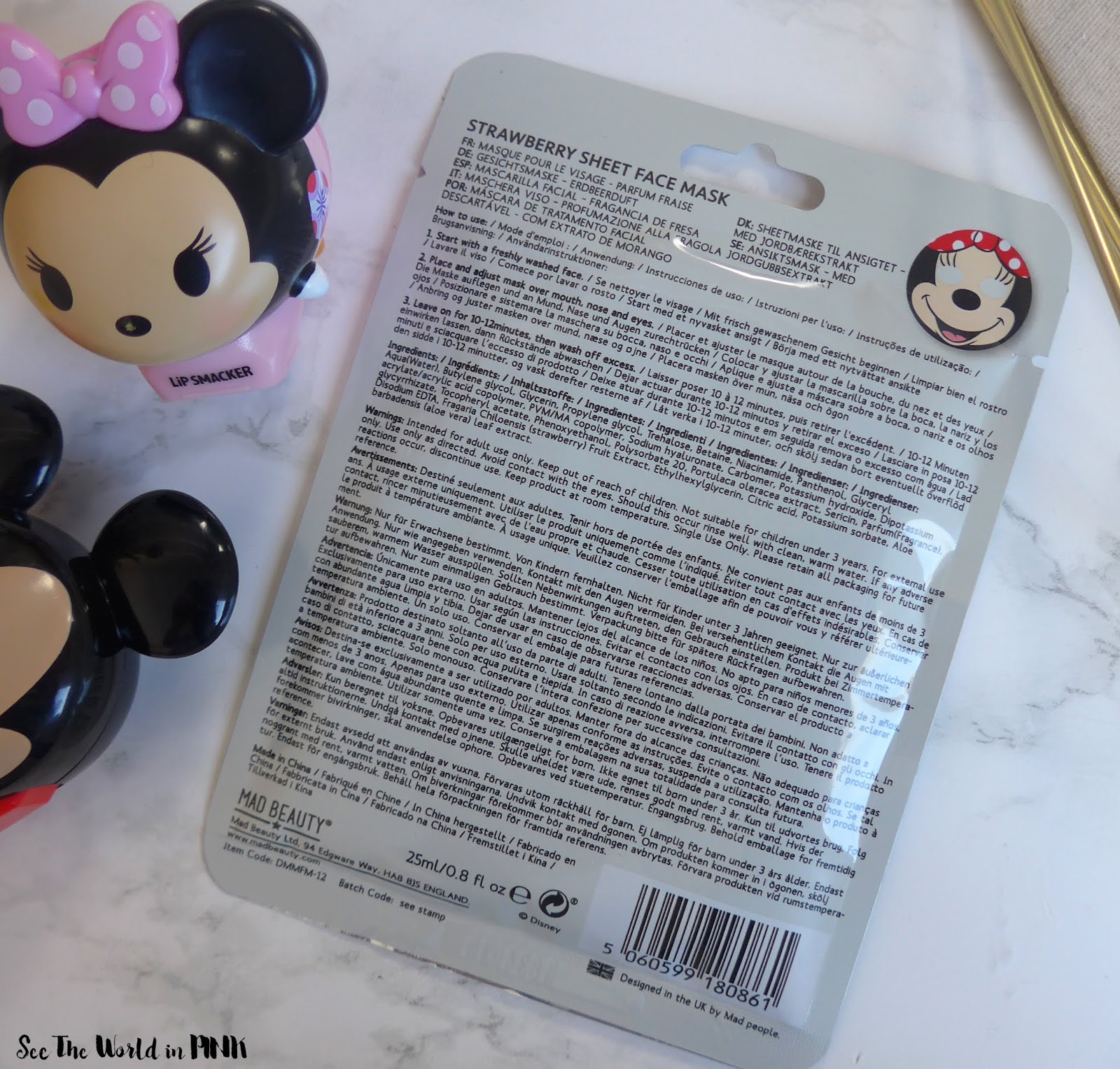 Mad Beauty Disney Minnie Magic Face Mask | See the World in PINK
