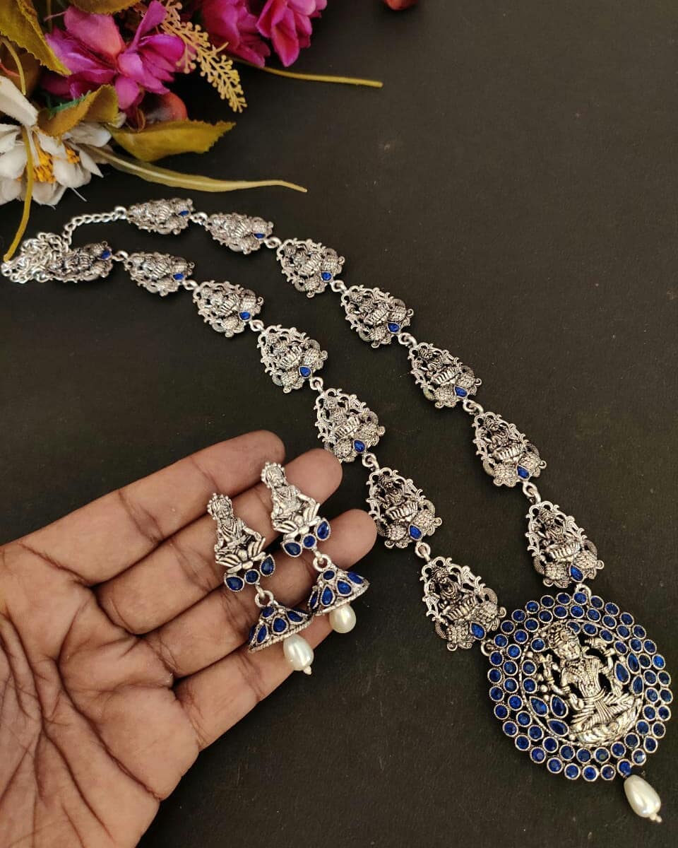 Latest silver long necklaces