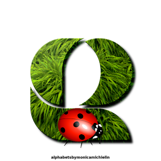Monica Michielin Alphabets: LADYBUG GRASS ALPHABET AND ICONS PNG
