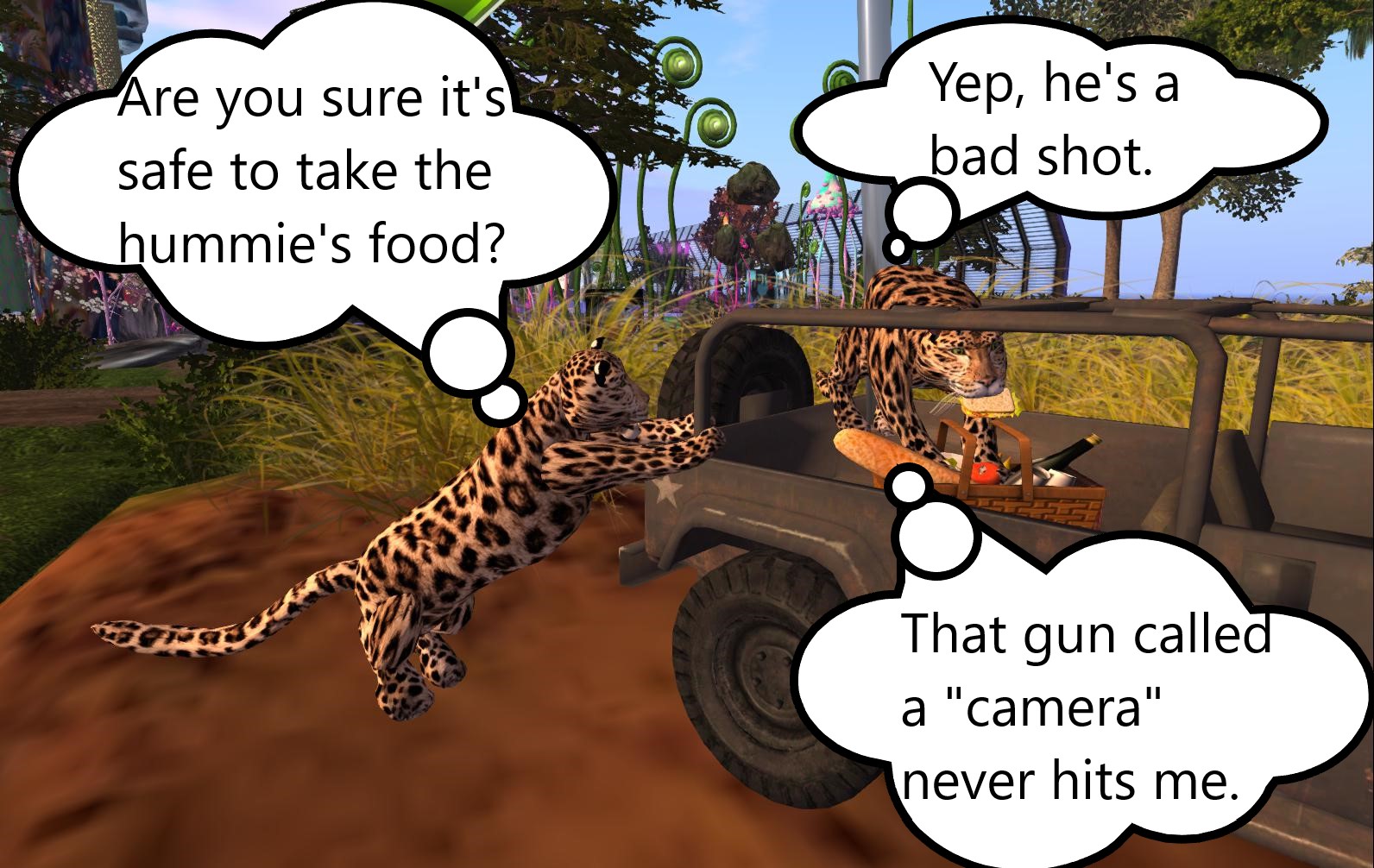 Second Life Newser: Cartoon of the Day: Hungry Leopard