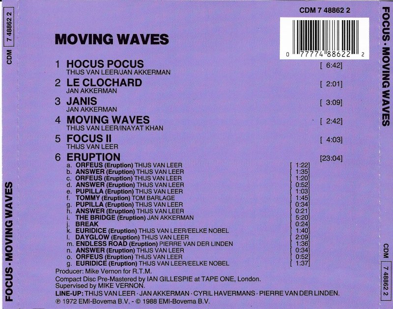 Classic Rock Covers Database: Focus - Focus II (also known as Moving ...
