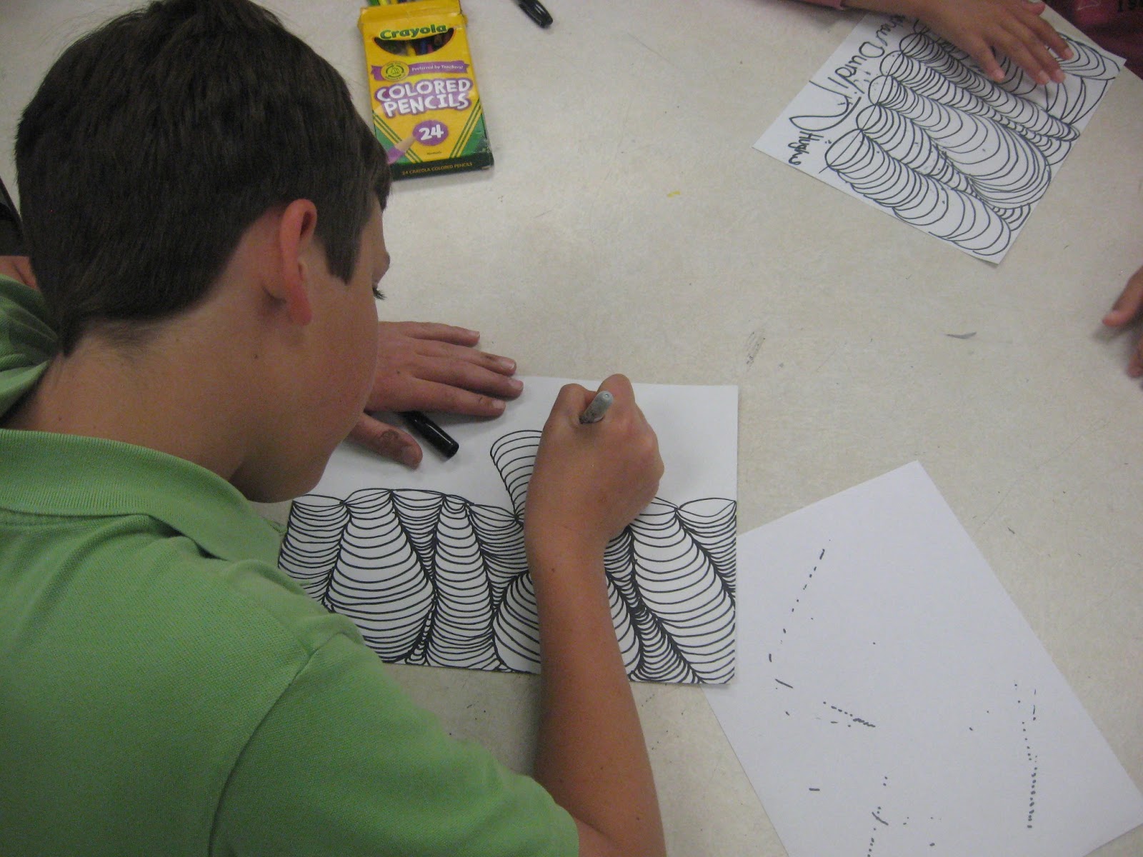 Miss Young's Art Room: 3D Line Design with 5th Grade