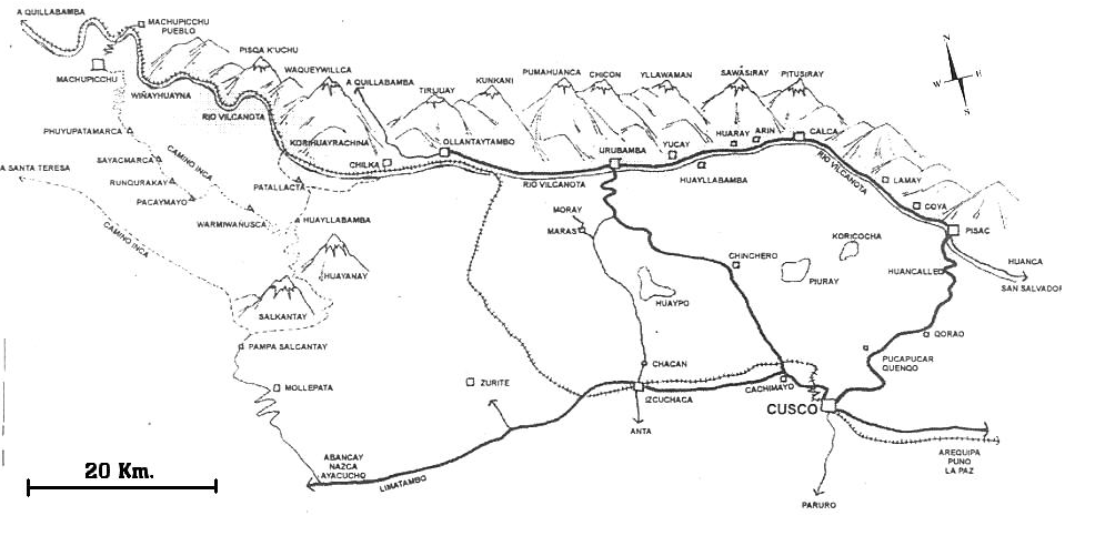 Vikings on the Inca Trail '12: Sacred Valley Map