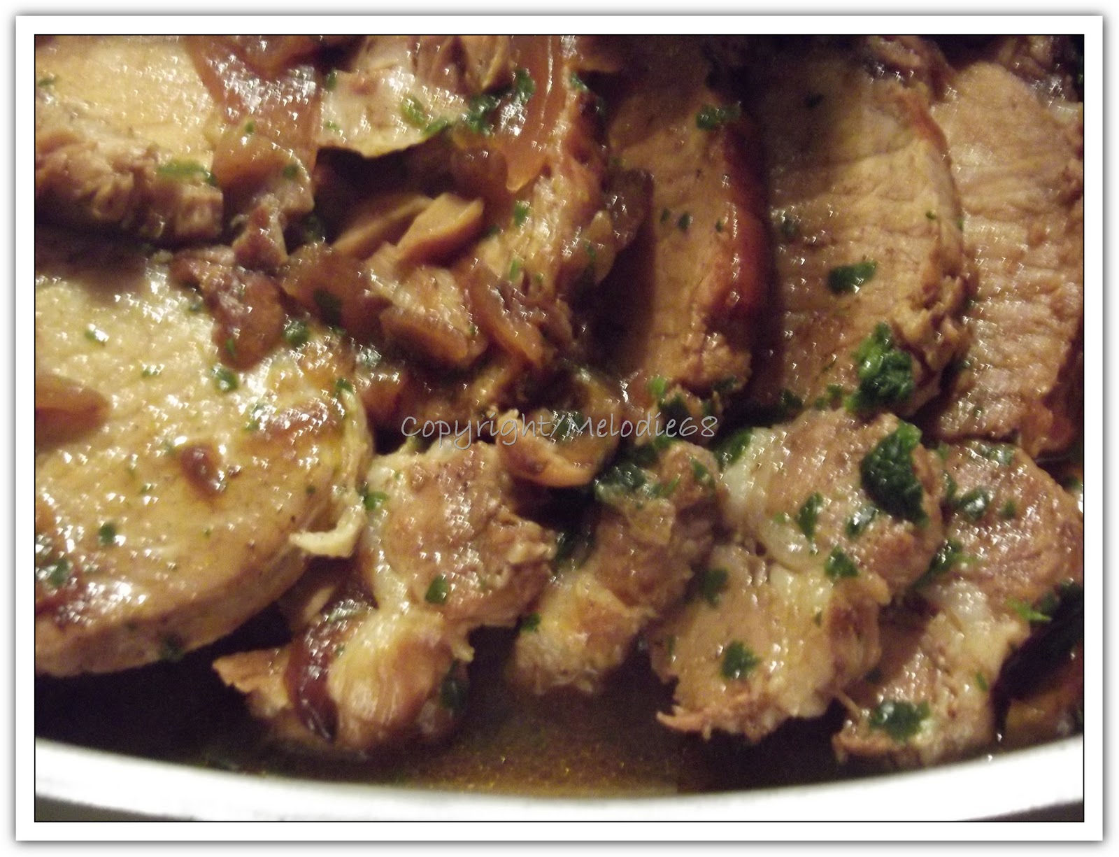 ♥ Les Gourmandises de Melodie68 ♥: Plat du jour : Rôti de porc en sauce ...