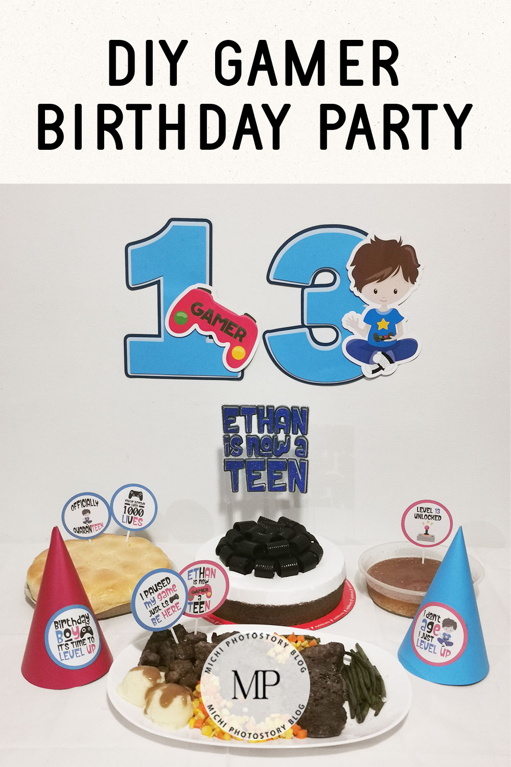 Michi Photostory: DIY Gamer Birthday Party Theme