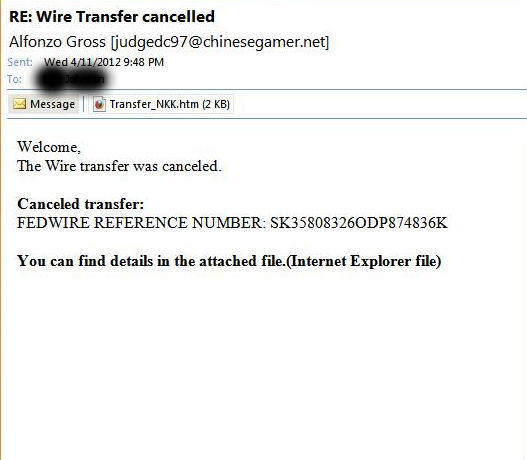 PayPal & Wire Transfer Scam - Email Scam ~ We ♥ ATCyber