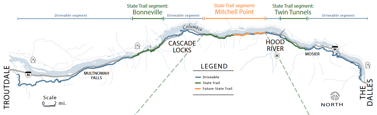 US Route 30/Columbia River Highway; old US 30 on the Historic Columbia ...