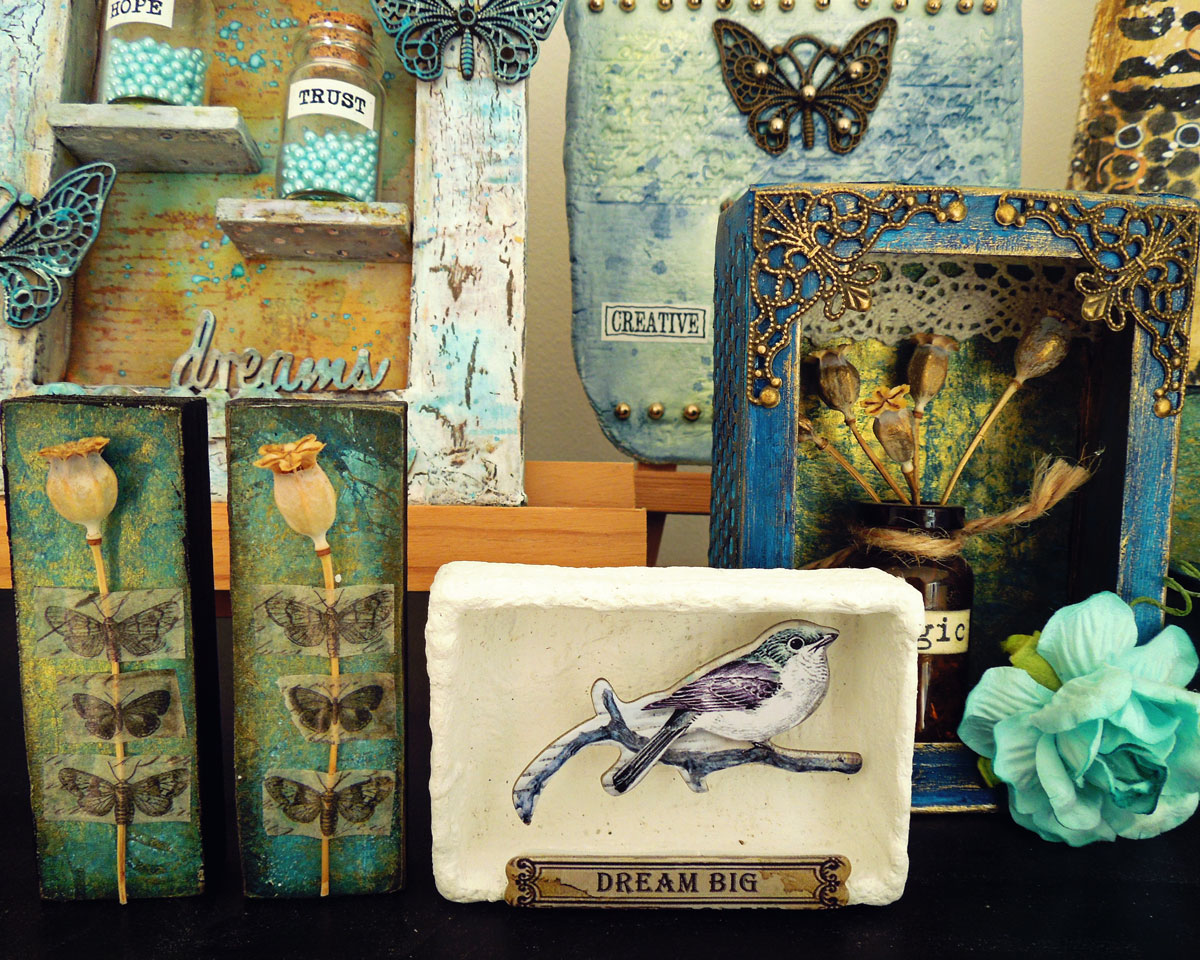 Inky Dinky Doodle: WOYWW #636: Plaster of Paris, tags, scrap journal ...