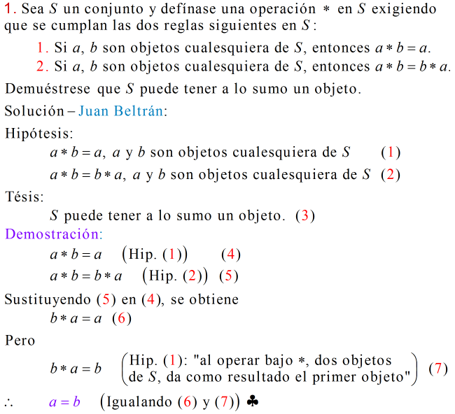 Banco de matemáticas: Álgebra abstracta de I.N.Herstein. Problemas 1.1_1