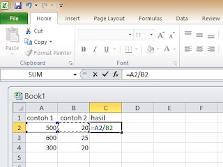 Rumus Cara Membagi di Excel di Sertai Gambar Contohnya - Dasar Office ...