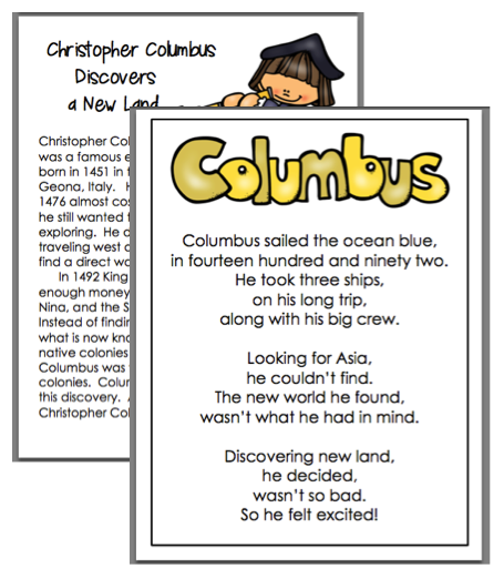Mrs. Harman's First Grade Blog: Columbus Day