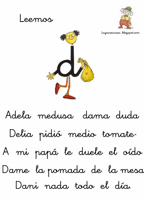 APRENDEMOS CON TODOS Y DE TODOS : LA LETRA D