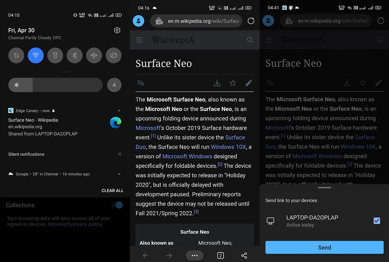 Microsoft Edge sekarang dapat berbagi tab antara Windows 10 dan Android ...