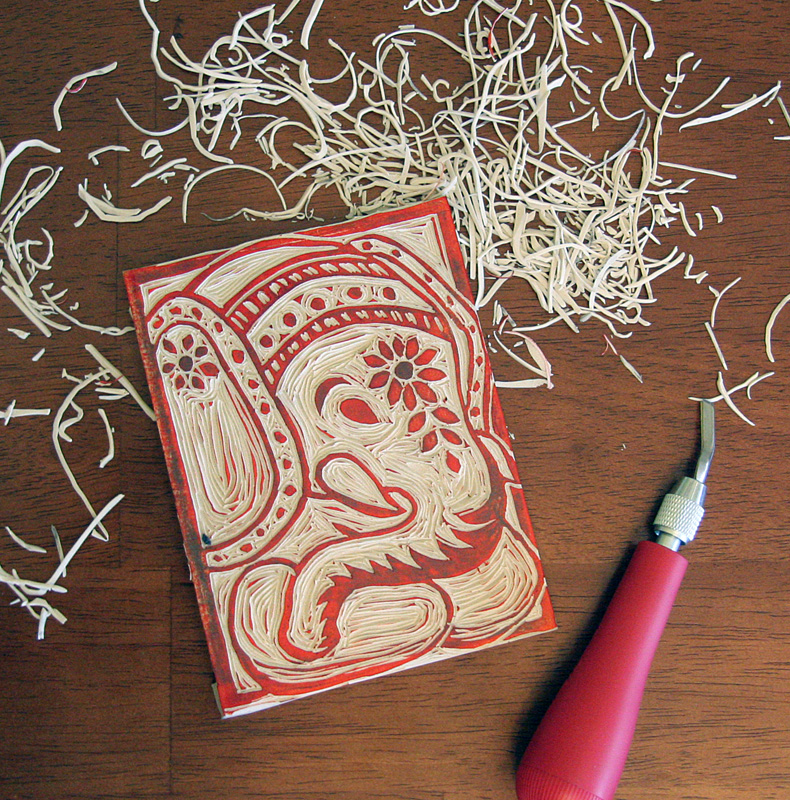 Nessy Designs Elephant Linocut Nessy Designs Elephant Linocut
