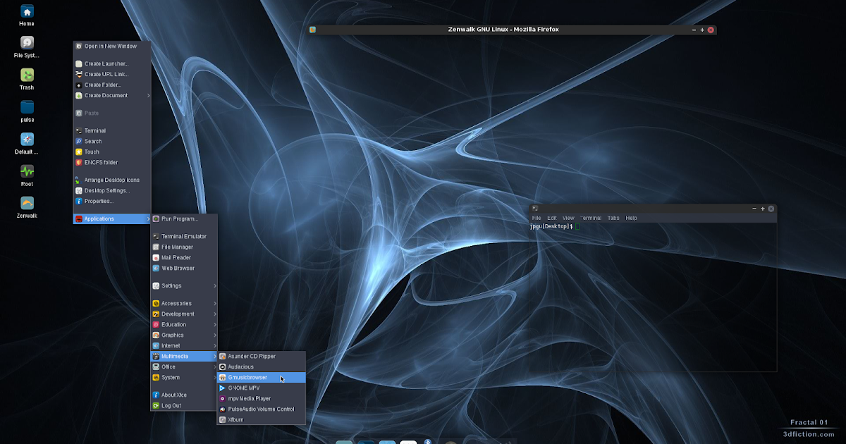 Zenwalk GNU Linux: New default theme for 2017