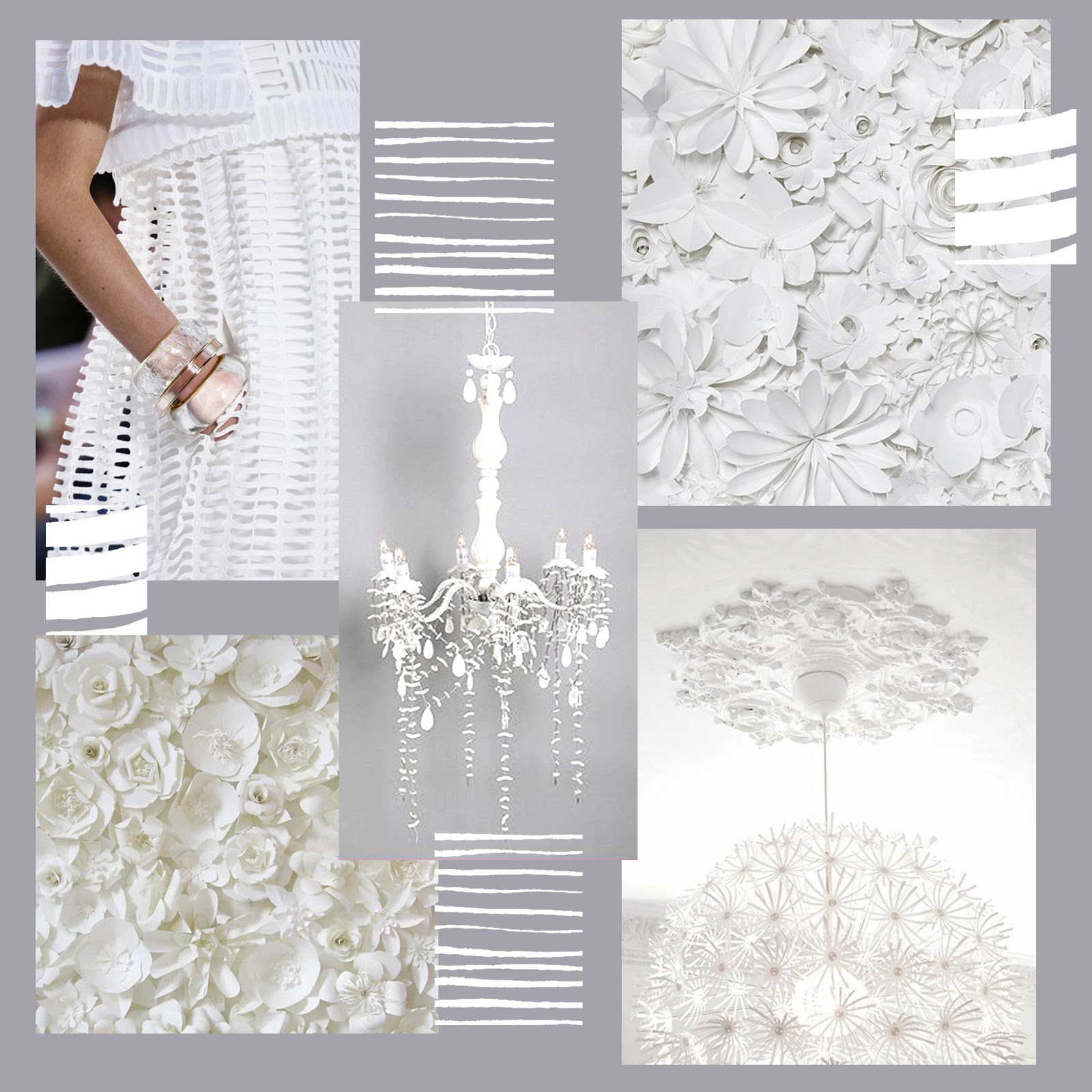Illustrated Lines: White Mood Board