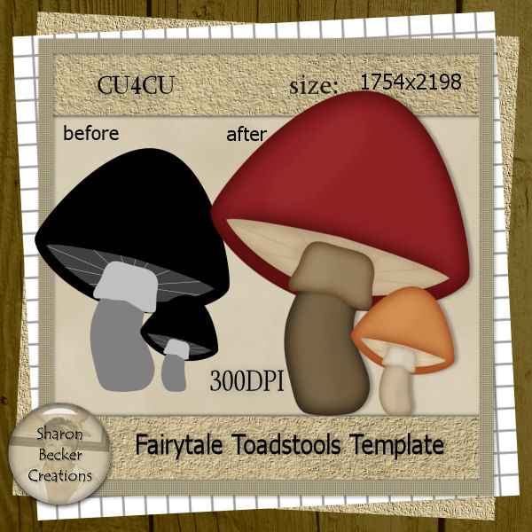 Sharon Becker Creations: Fairytale Toadstools Script&Template Freebie ...