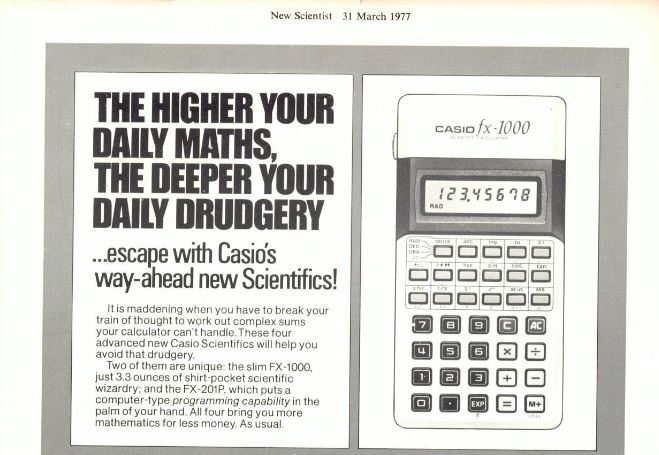 3,1416....DAMICALC: CASIO fx-1000