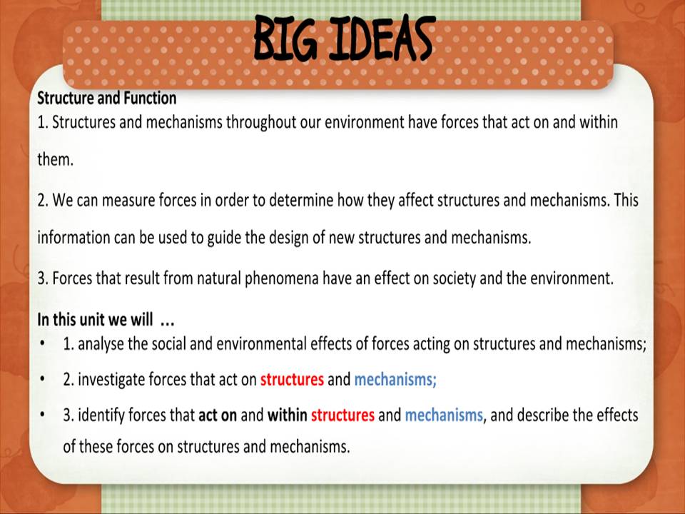 Ms Rashid: Forces acting on Structures and Mechanisms