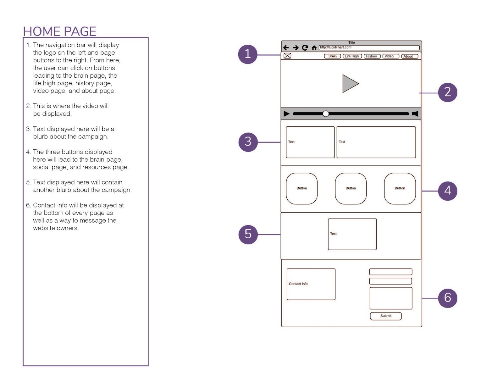 Website Wireframes and Video Story Boards
