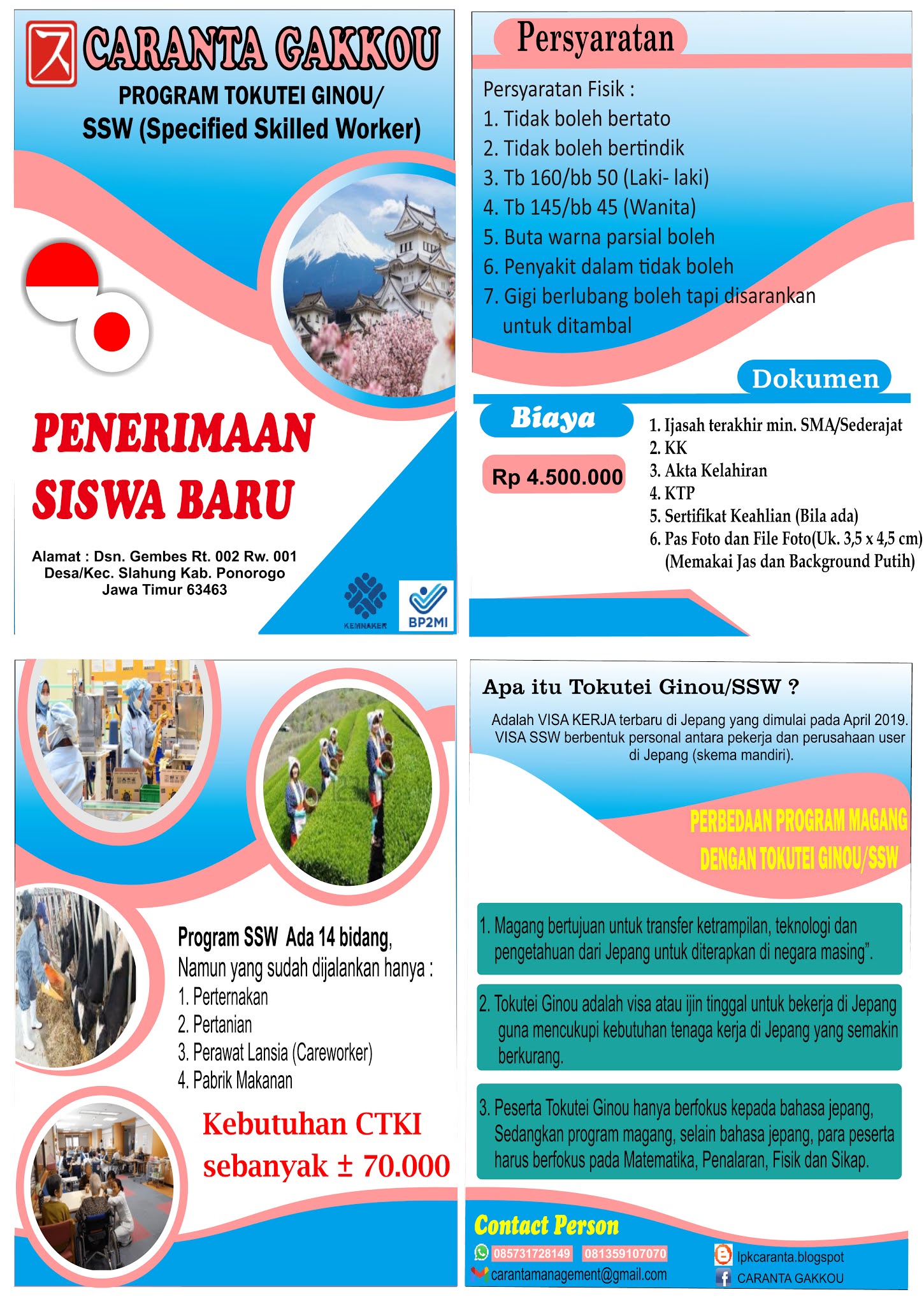 Persyaratan ke jepang ~ LPK CARANTA