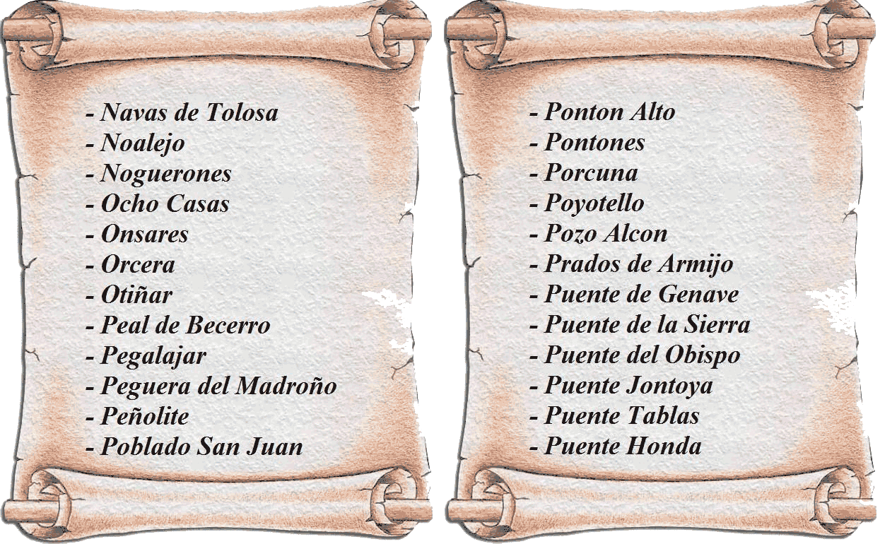 JAEN " Paraiso Andaluz ": Comarcas de Jaen, Pueblos y Ciudades