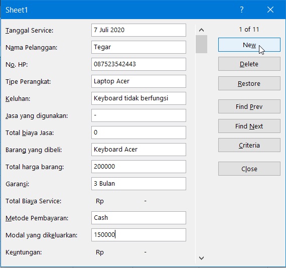 2 Cara Membuat Database dalam Microsoft Excel