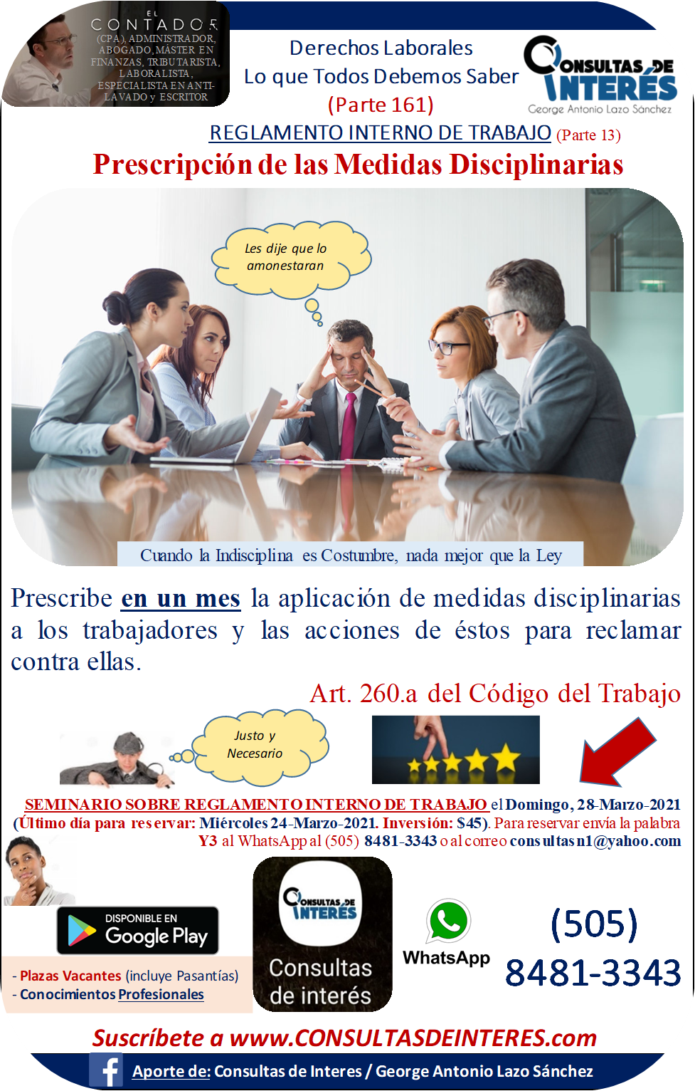 Consultas de Interés: MITRAB: Reglamento Interno de Trabajo ...