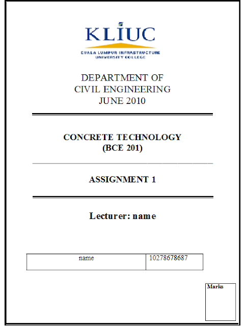 setapak-sebatu: KLIUC cover page for assignment