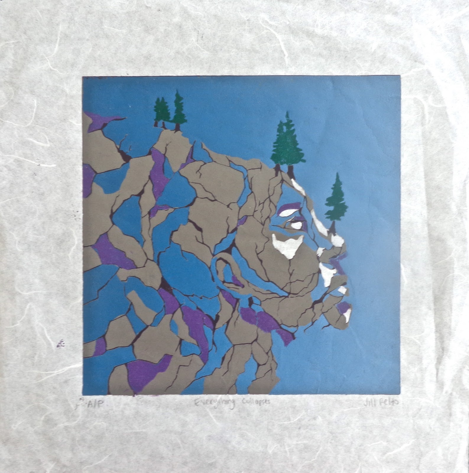 Jill Pelto Artwork: Relief Printing multi-color