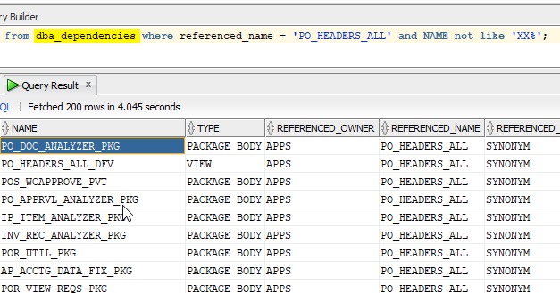How to find dependencies of a package/table/view in Oracle (DBA ...