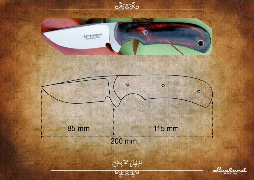 facón chico: Moldes de Cuchillos