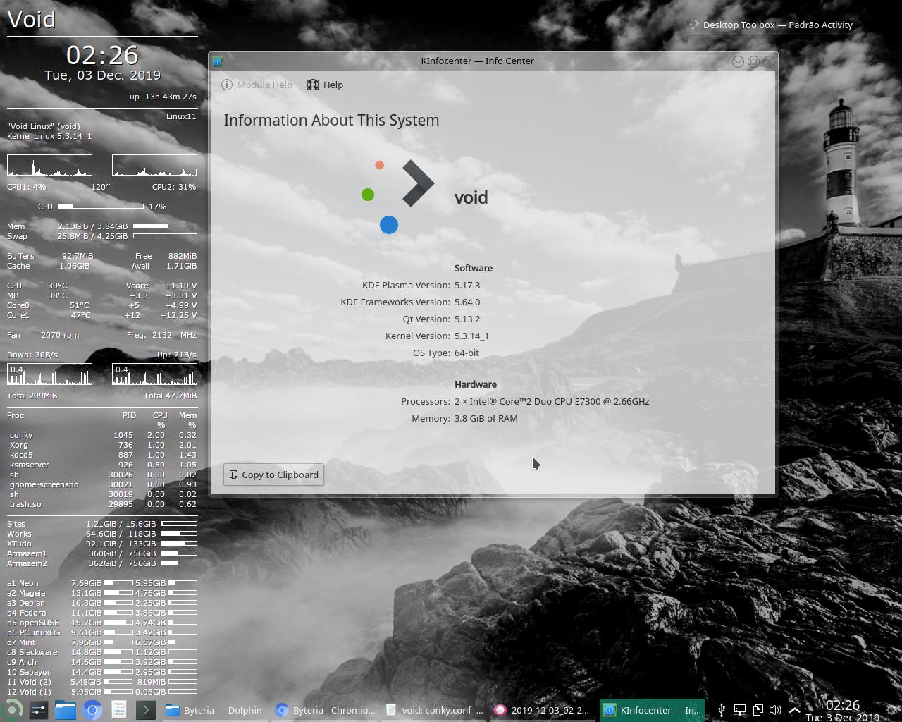 Byteria: Void Linux + KDE Plasma (Bios-MBR)