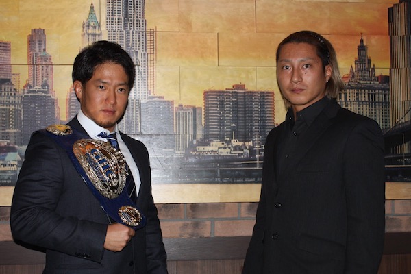 (NOAH) Daisuke Harada vs HAYATA, signing ceremony for Junior ...