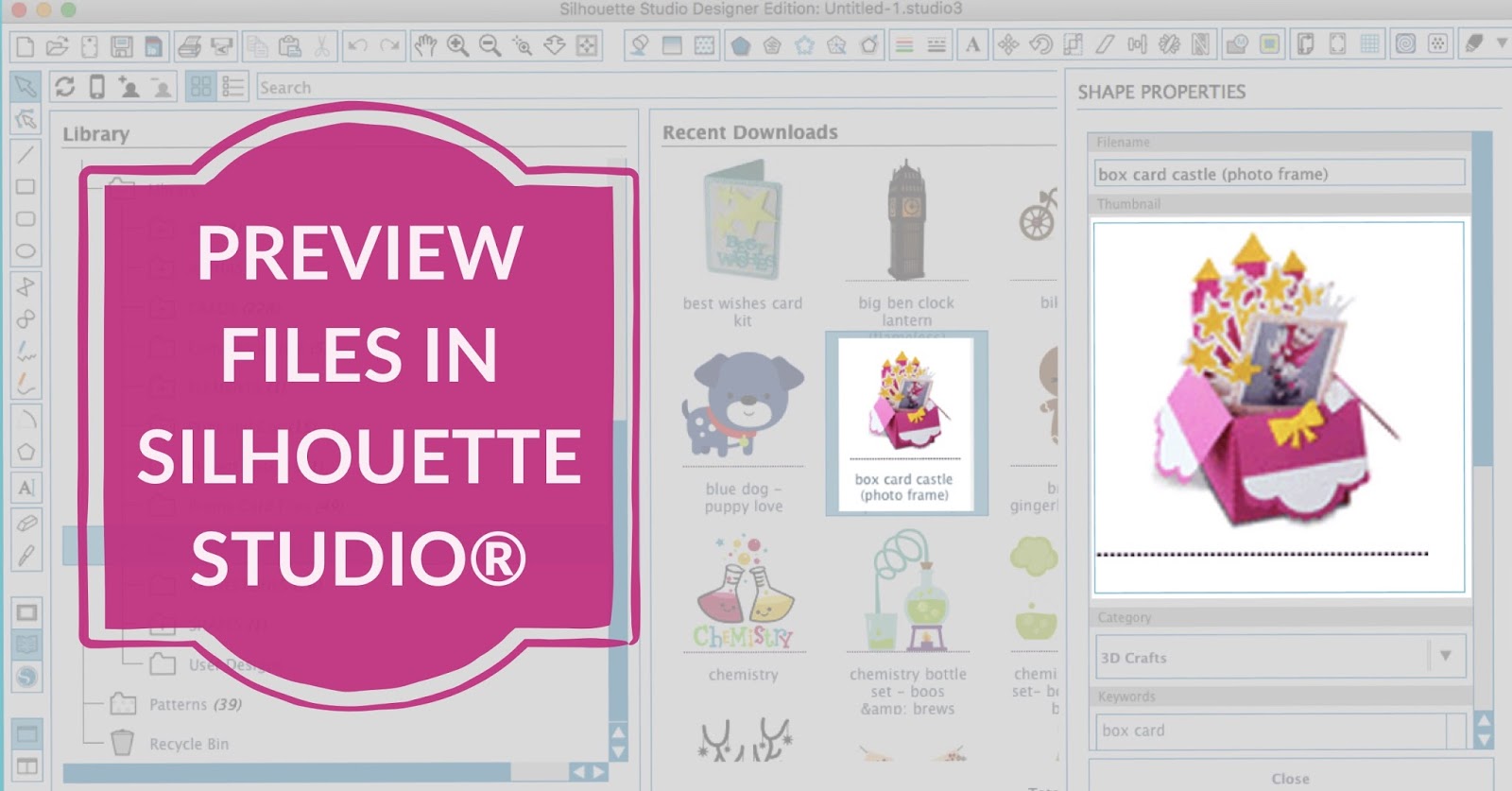 Silhouette UK: Previewing Files in the Silhouette Software