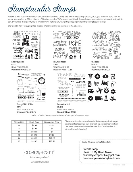 Crafting for sanity? Or insanity?: April 2021 CTMH News