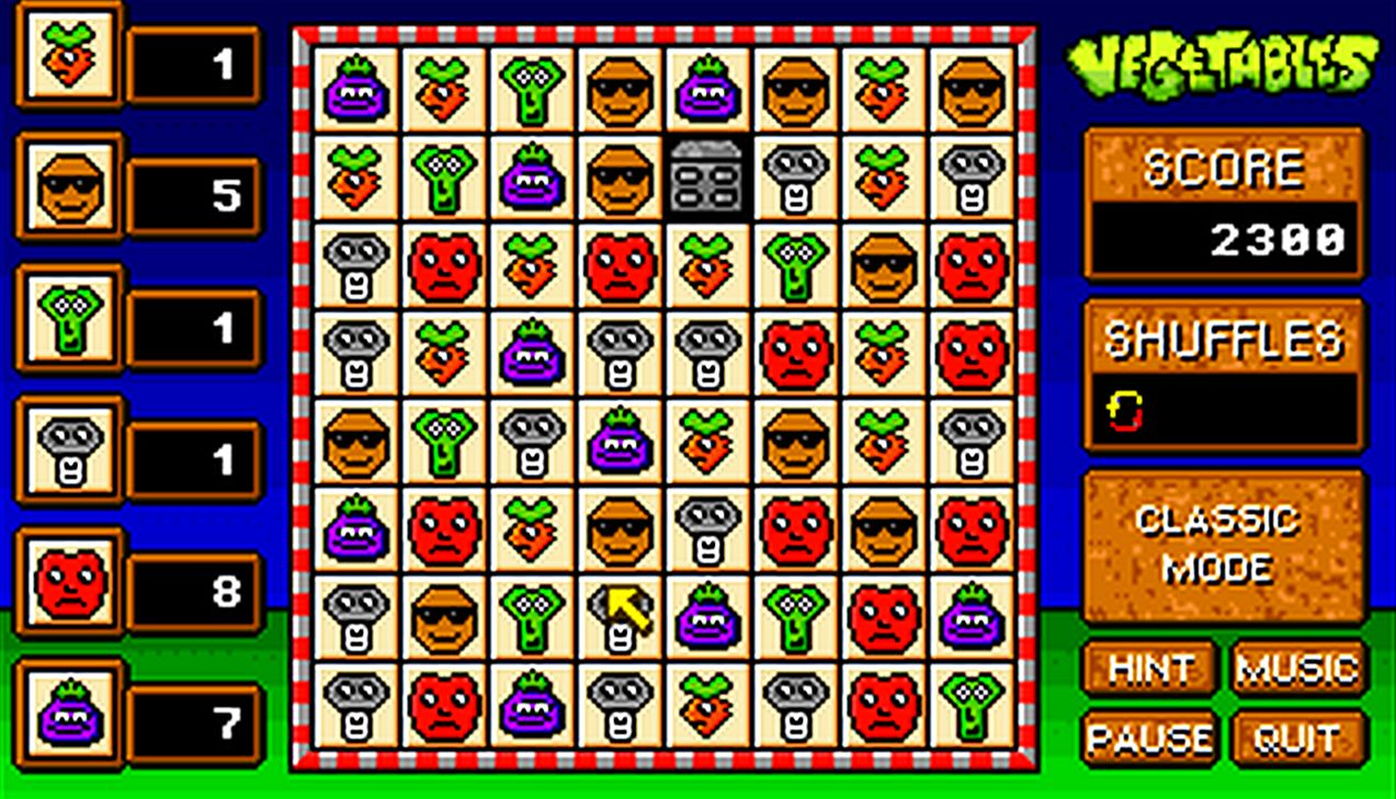 Indie Retro News: Vegetables Deluxe - A fabulous C64 Match 3 game gets ...